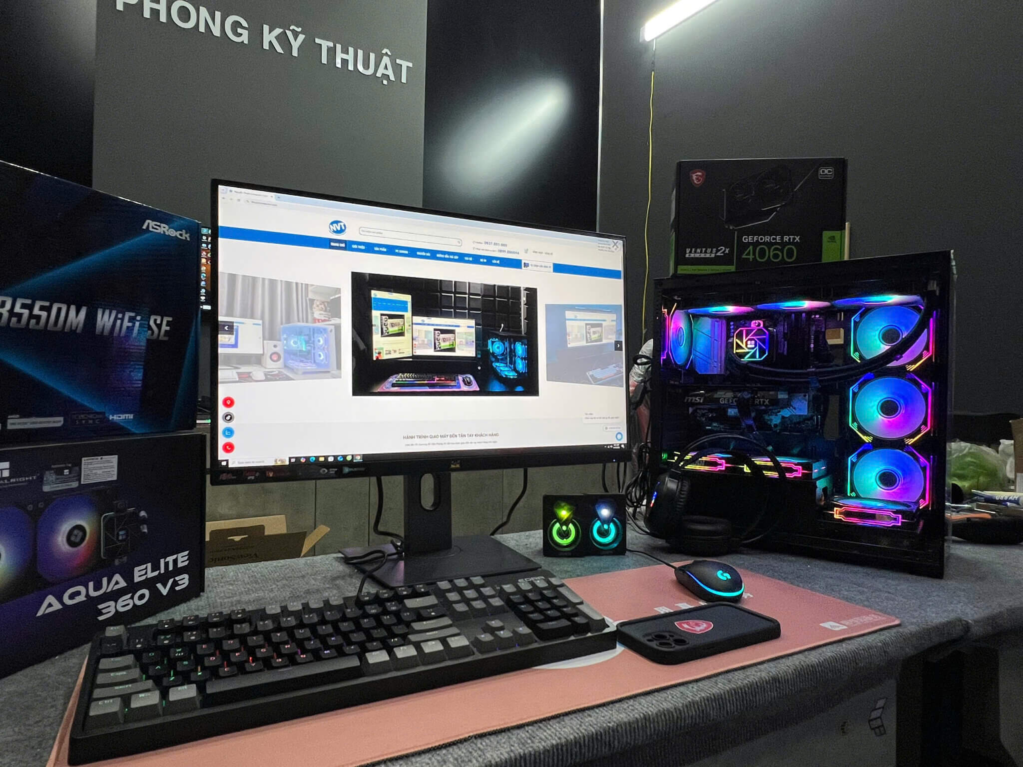 Góc PC Gaming NVT 100 – T5/2025 (B550/ Ryzen 7 5700X/ 32GB/ NVMe 500GB ...